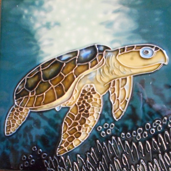 Sea Turtle Tile - Etsy
