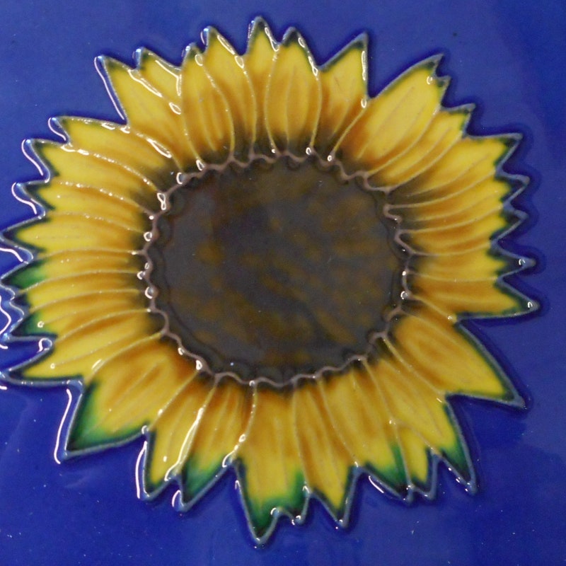 Sunflower Painted Tile - Etsy