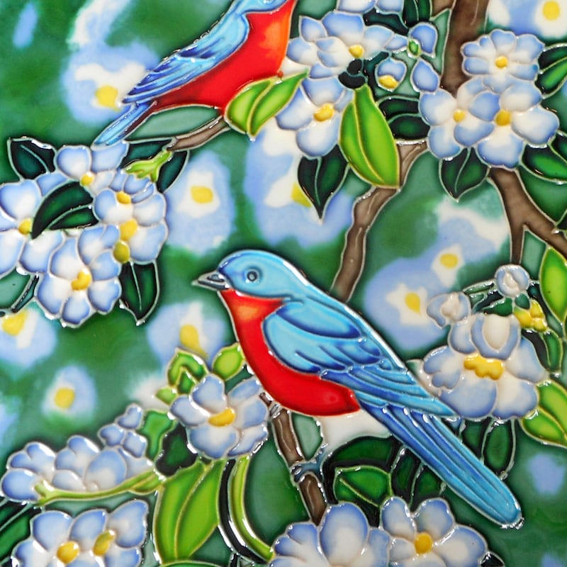 Pink Bird Ceramic Tile - Etsy