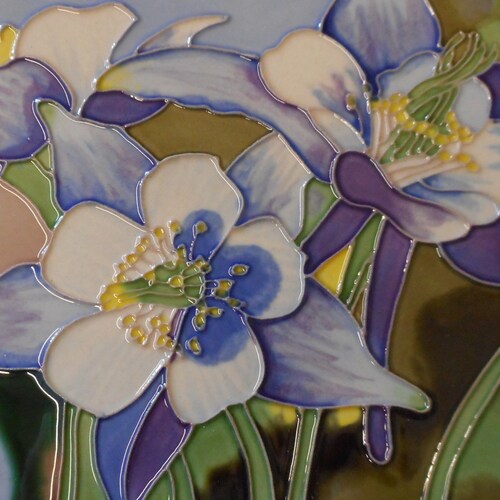 Blueberries Hand Painted Ceramic Art Tile 8 X 8 Inches With - Etsy