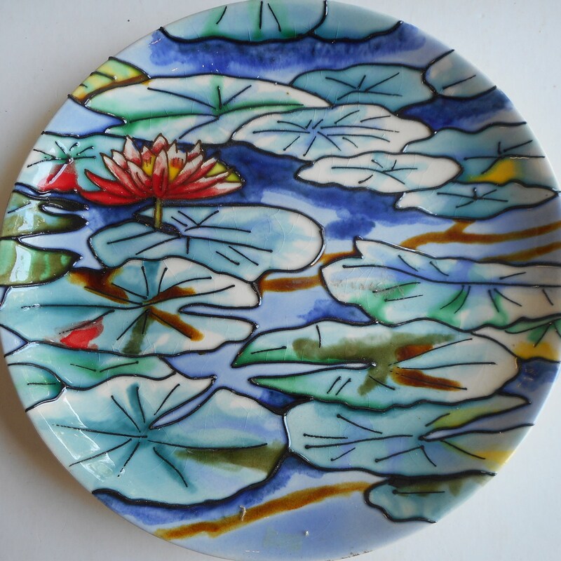 Water Lily Plate - Etsy