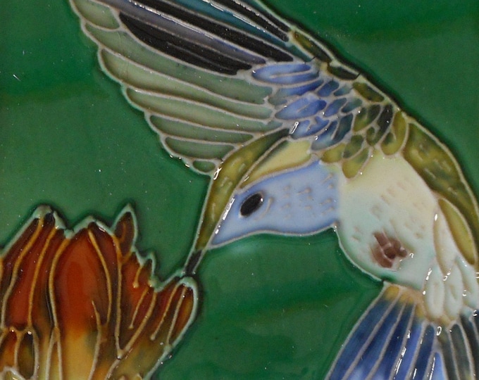 Hummingbird Ceramic Art Tile Coaster 4 X 4 Inches With Easel Back - Etsy