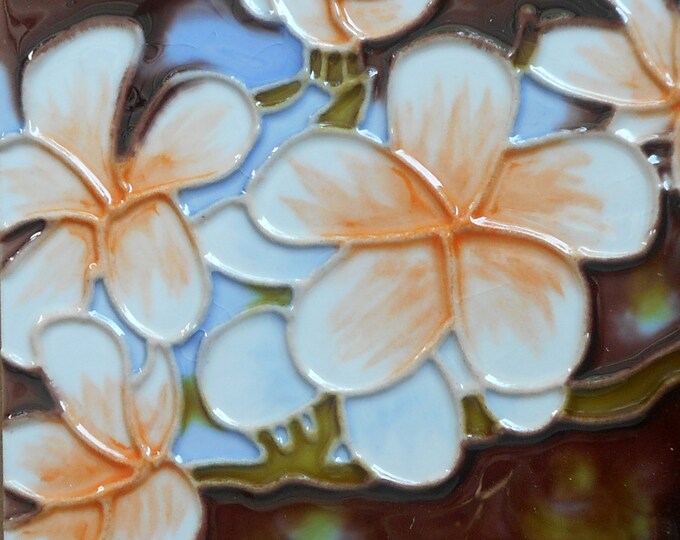 Tropical Hibiscus Ceramic Tile Wall Art - Etsy