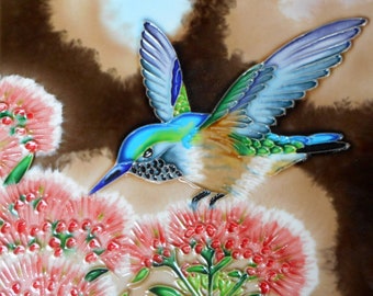 Hummingbird Ceramic Tile Wall Art - Etsy