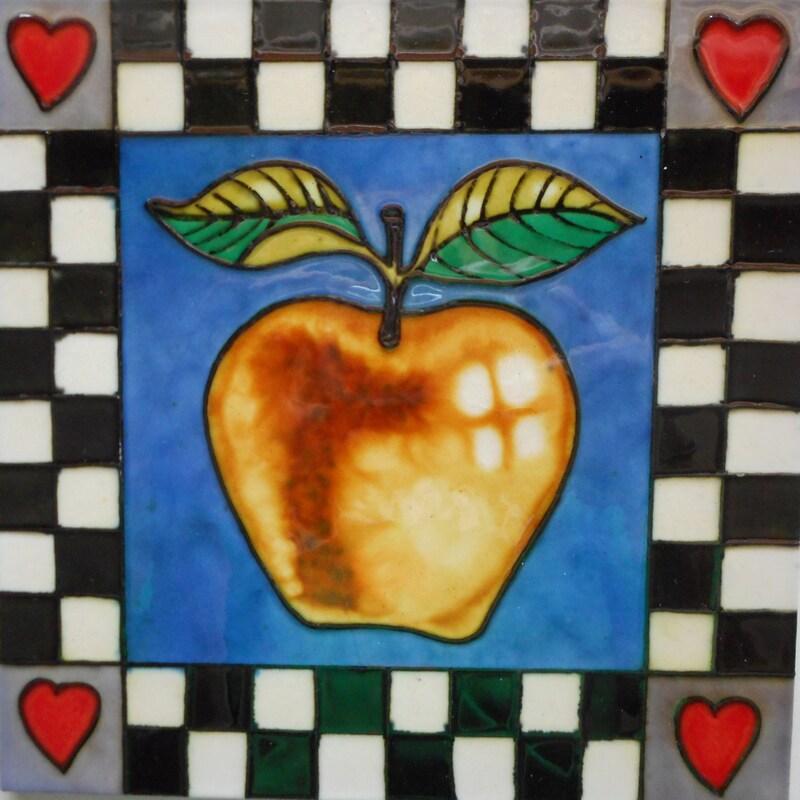 Apple Ceramic Tiles - Etsy