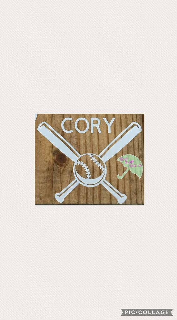 Baseball Bat Window Decal Sticker | Etsy