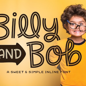 Billy and Bob Font - Hand Drawn Font, Craft Font, Cricut Font ...
