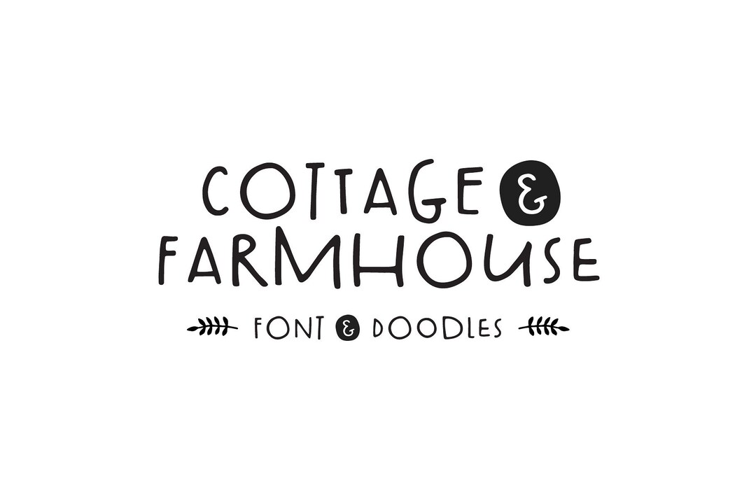 Cottage & Farmhouse Font - Hand Drawn Font, Craft Font, Cricut Font ...
