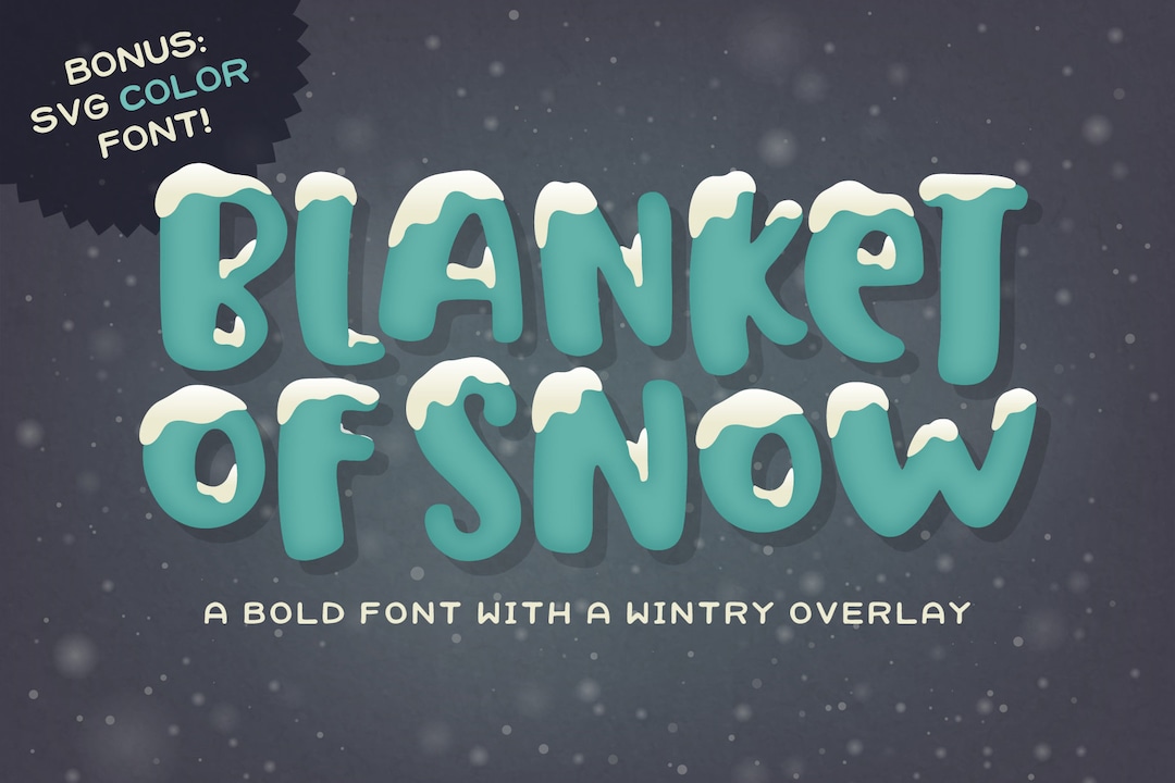 Blanket of Snow Font - Hand Drawn Font, Craft Font, Cricut Font ...