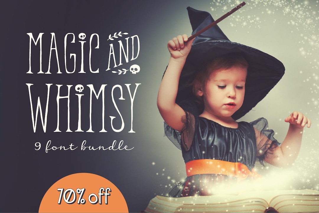Magic and Whimsy Font Bundle – 9 Hand-drawn, Doodle Fonts (digital ...