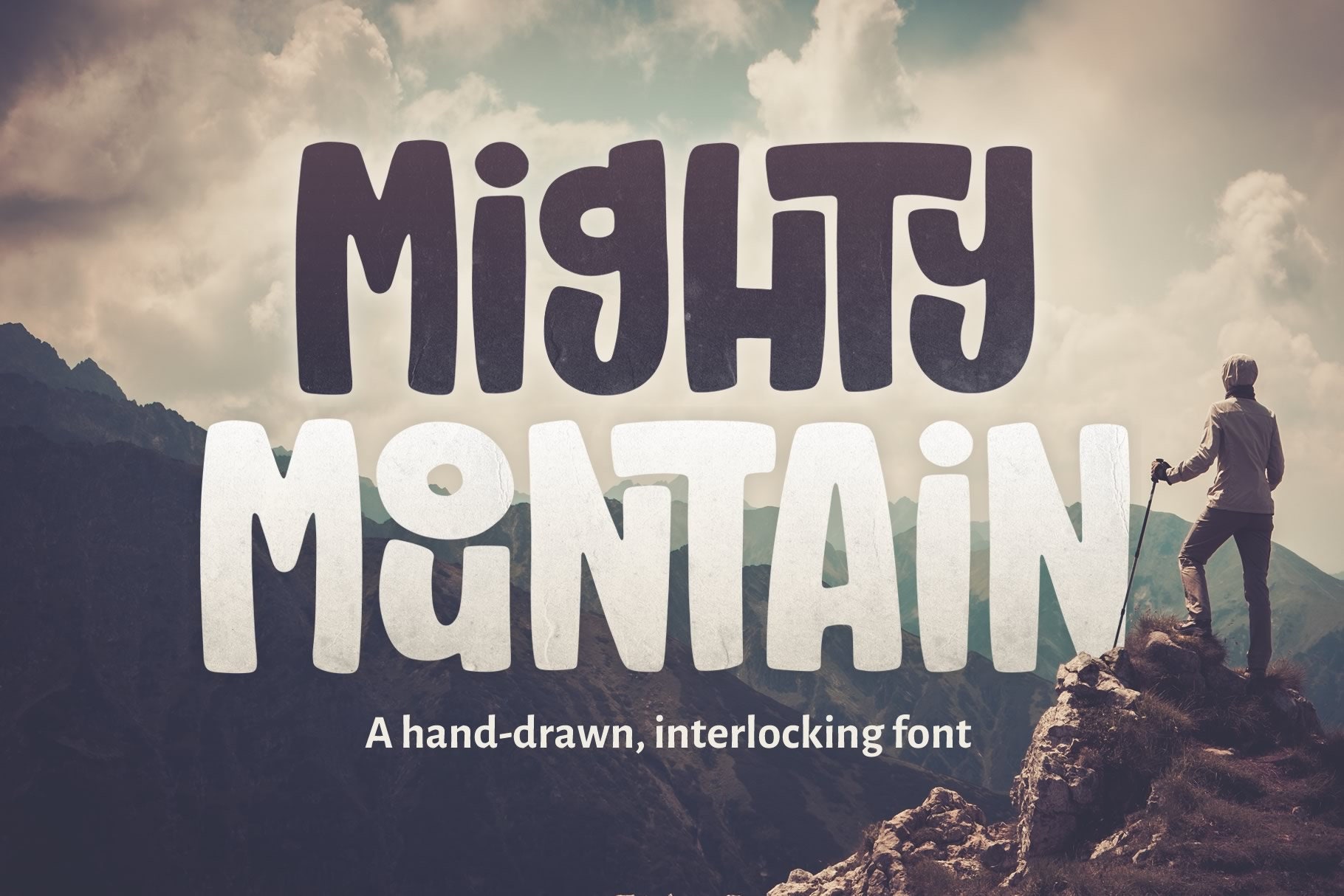 Mighty Mountain Font Hand Drawn Font, Craft Font, Cricut Font ...