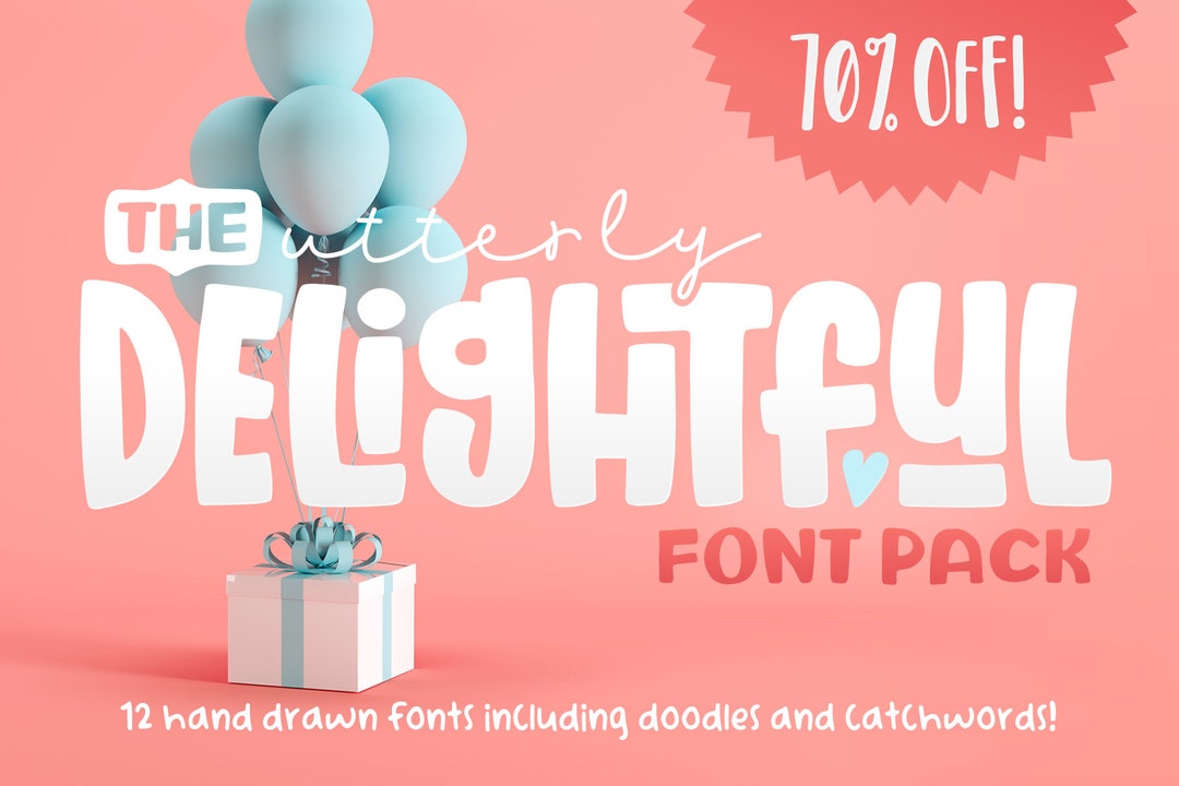 The Utterly Delightful Font Pack – 12 Hand-drawn Fonts and Doodles ...