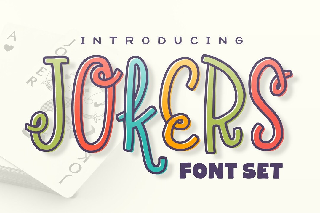 Jokers Font Set - Hand Drawn Font, Craft Font, Cricut Font, Procreate ...