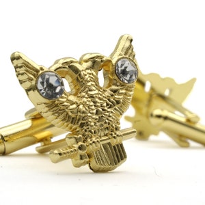 Masonic Double Headed Eagle Scottish Rite Degree Freemasons Cuff Links ...