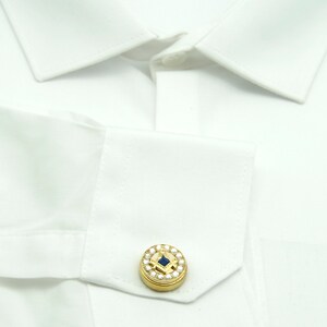 Gold Cuff Button Covers With Masonic Square and Compass (pair ...