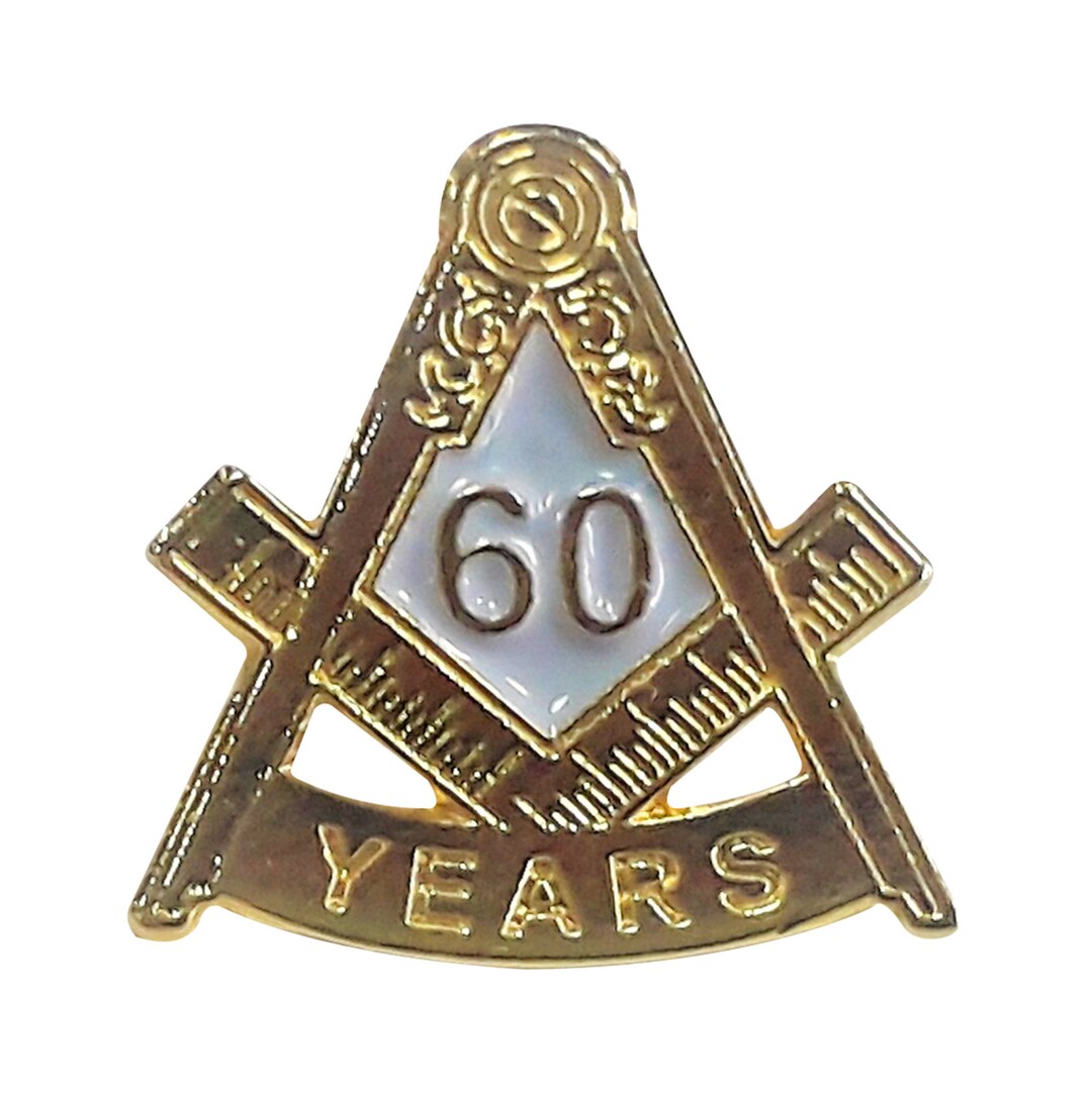 60 Years in Freemasonry Lapel Pin Freemasons Masonic - Etsy UK
