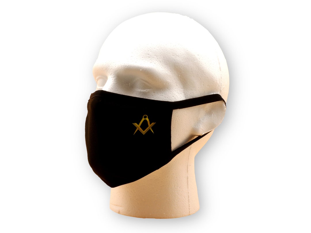 Masonic Face Mask With Square and Compasses Symbol - Etsy