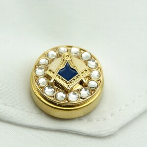 Gold Cuff Button Covers With Masonic Square and Compass (pair ...