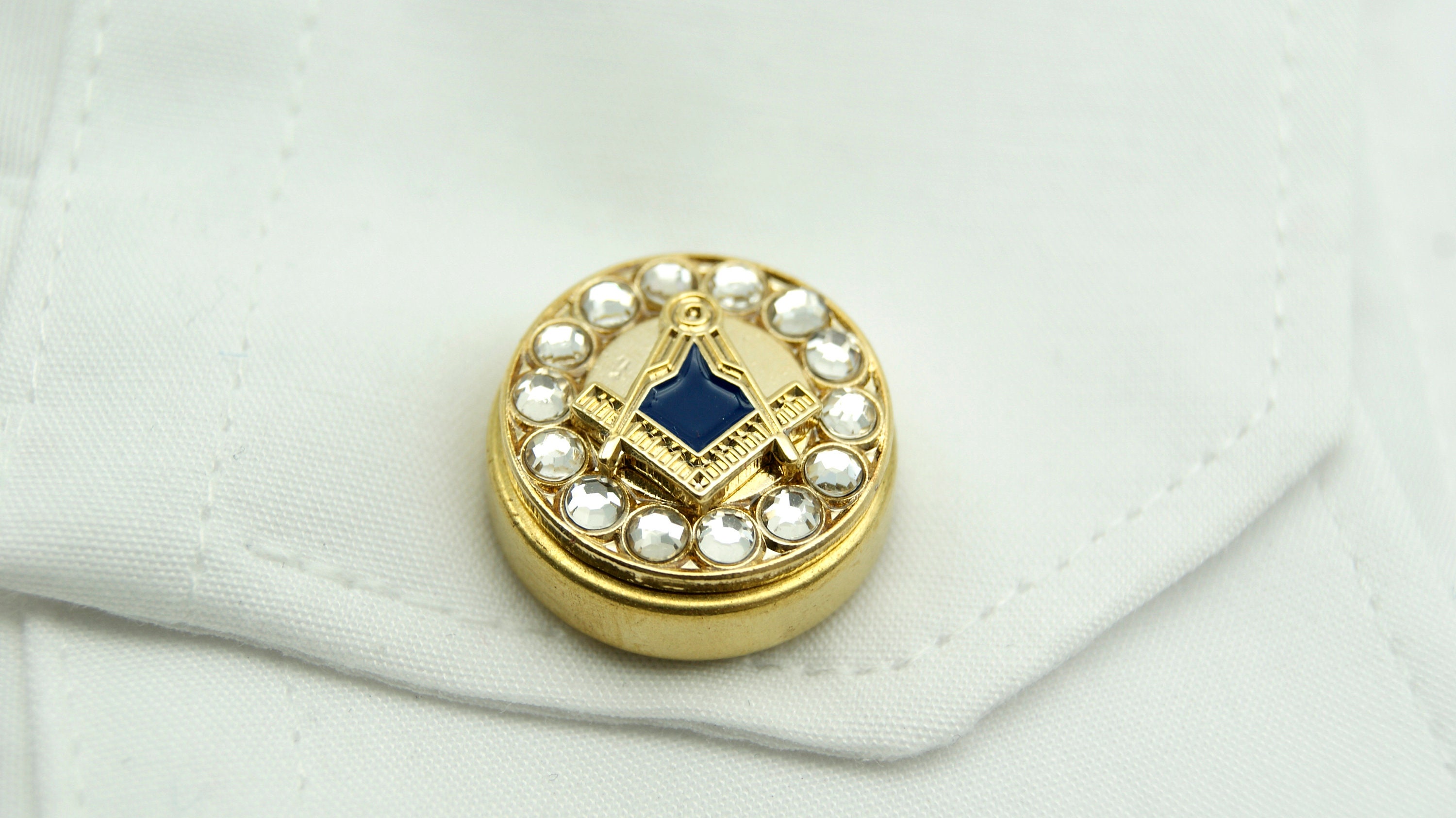 Gold Cuff Button Covers With Masonic Square and Compass pair - Etsy