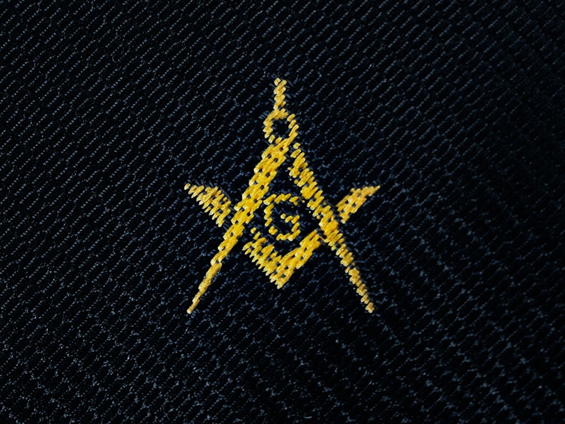 Square Compass and G Masonic Black Woven Tie - Etsy