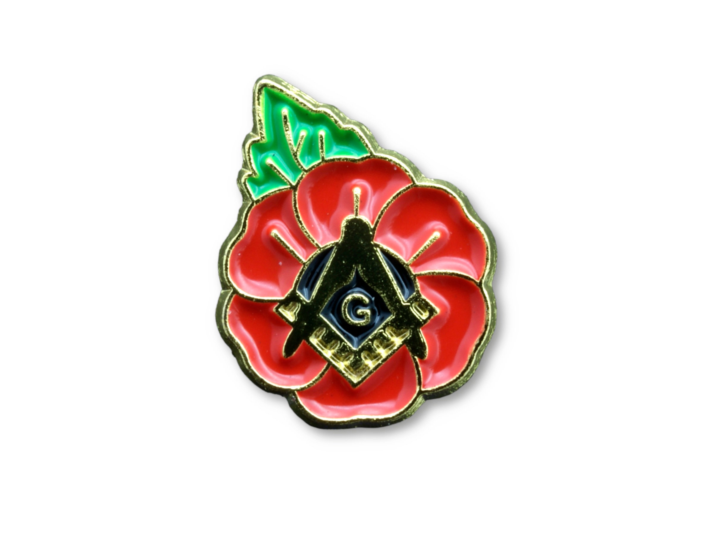 Scottish Masonic Poppy Lapel Pin Square and Compass With - Etsy UK