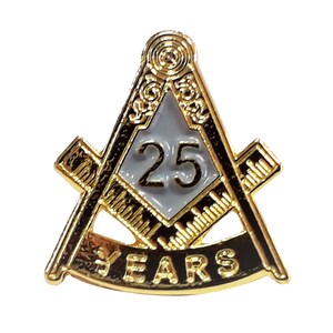 25 Years in Freemasonry Lapel Pin Freemasons Masonic - Etsy