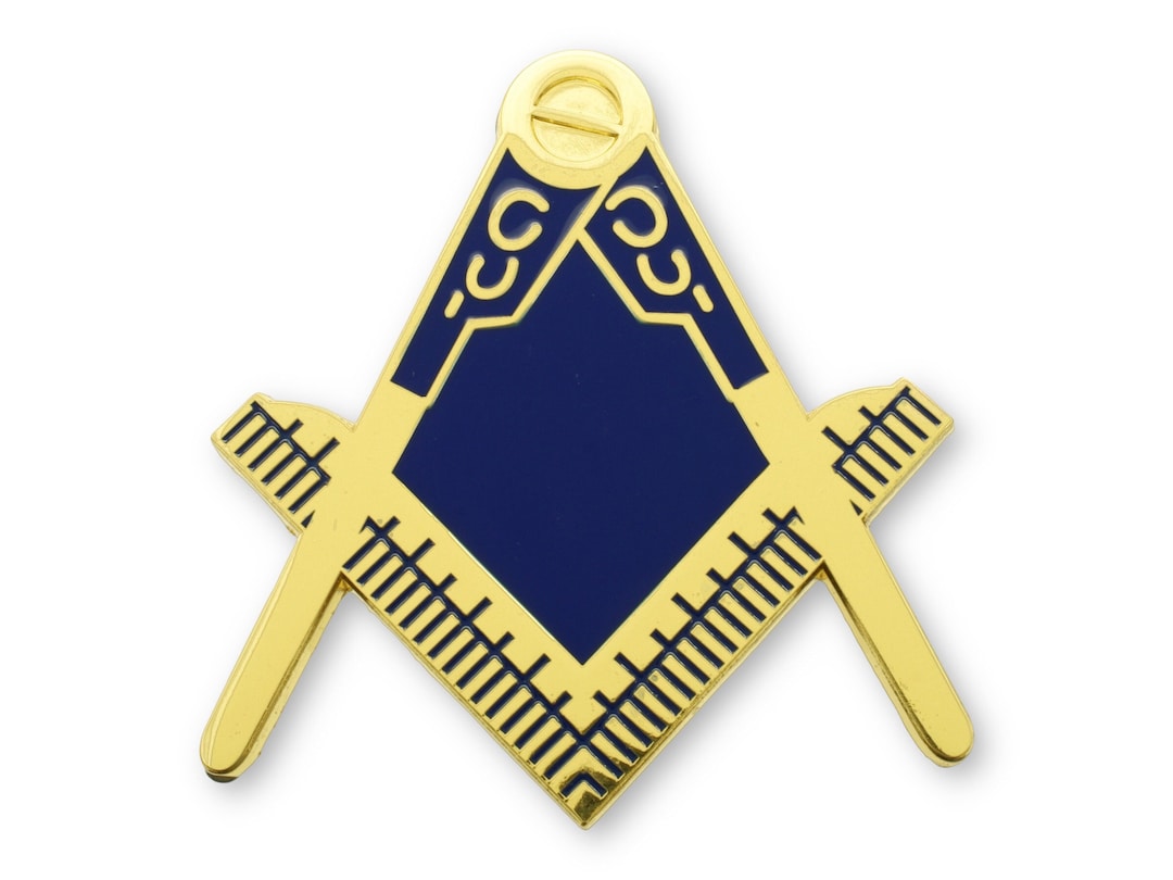 Masonic Car Decal Square and Compasses - Gold and Blue - Etsy