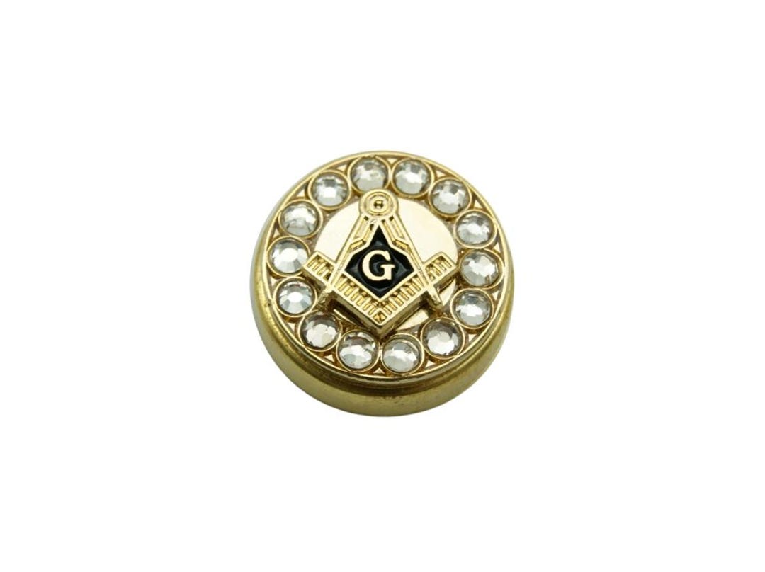 Gold Cuff Button Covers With Masonic Square, Compass and G (pair ...