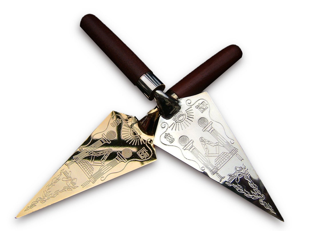 Masonic Trowel for Freemasons, Gold or Silver, Lodge,masonic Square and ...
