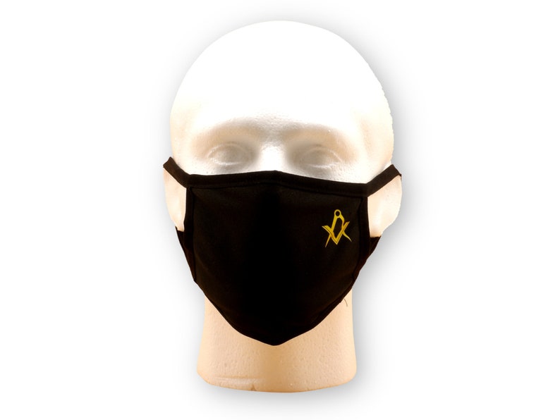 Masonic Face Mask With Square and Compasses Symbol - Etsy
