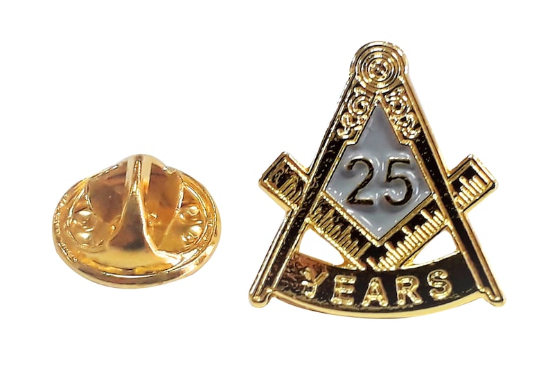 25 Years in Freemasonry Lapel Pin Freemasons Masonic - Etsy