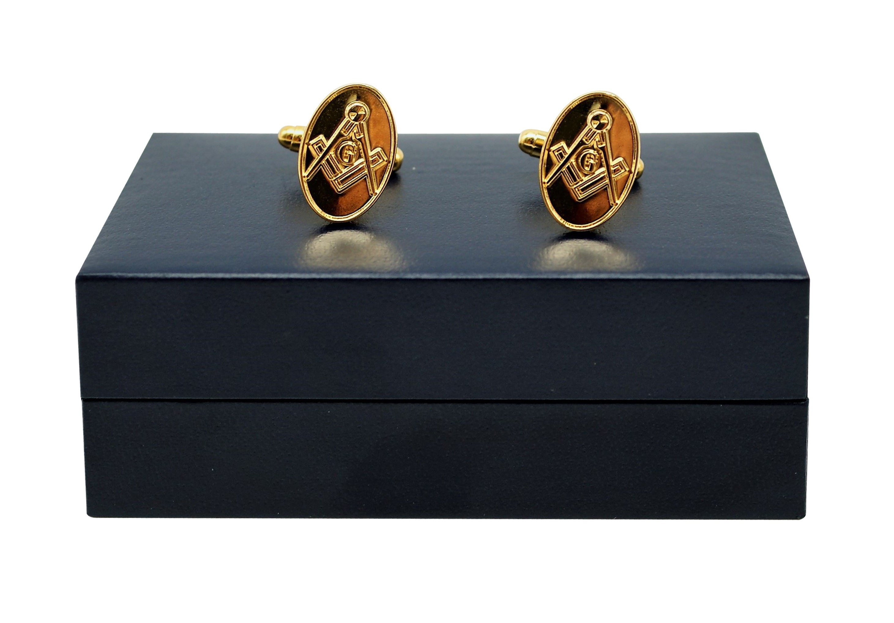 Masonic Cuff Links Gold Coloured Square & Compass Oval CL 18 - Etsy