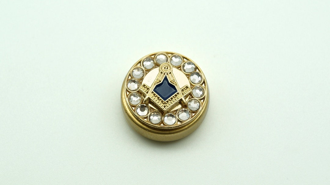 Gold Cuff Button Covers With Masonic Square and Compass (pair ...