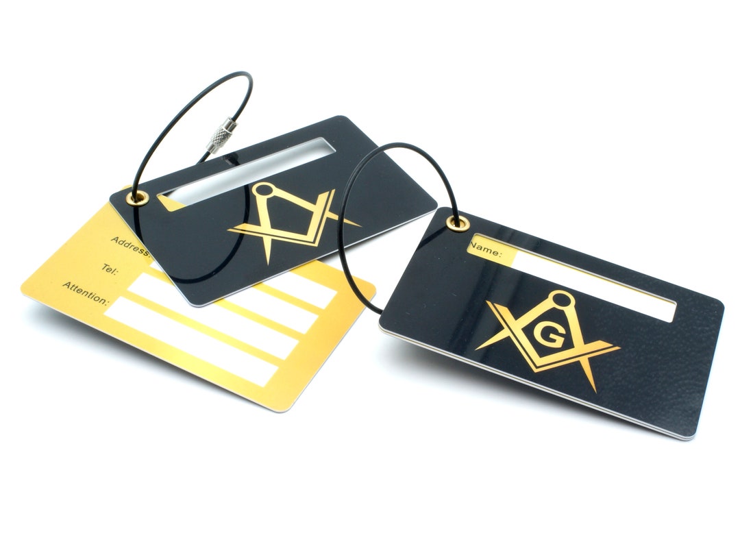Masonic Luggage Tags With the Square and Compasses Symbol - 2 Styles - Etsy