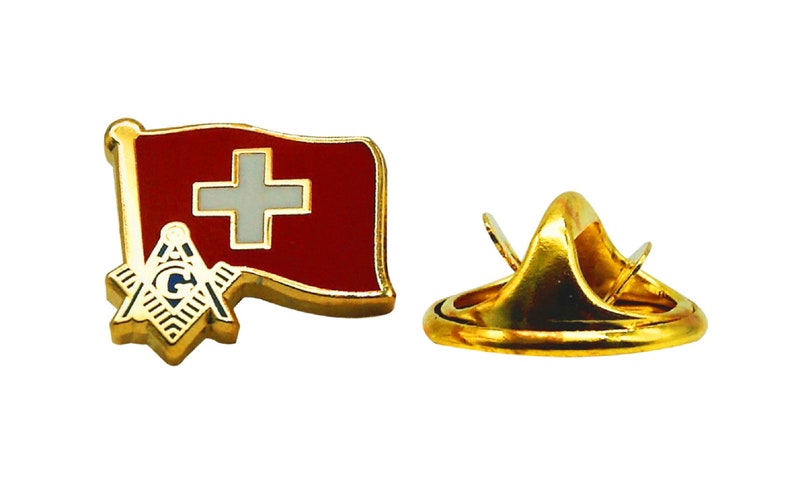 Switzerland Flag and Masonic Lapel Pin LP 44 - Etsy