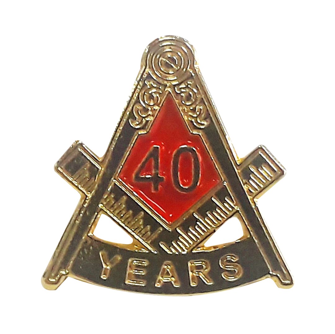 40 Years in Freemasonry Lapel Pin Freemasons Masonic - Etsy