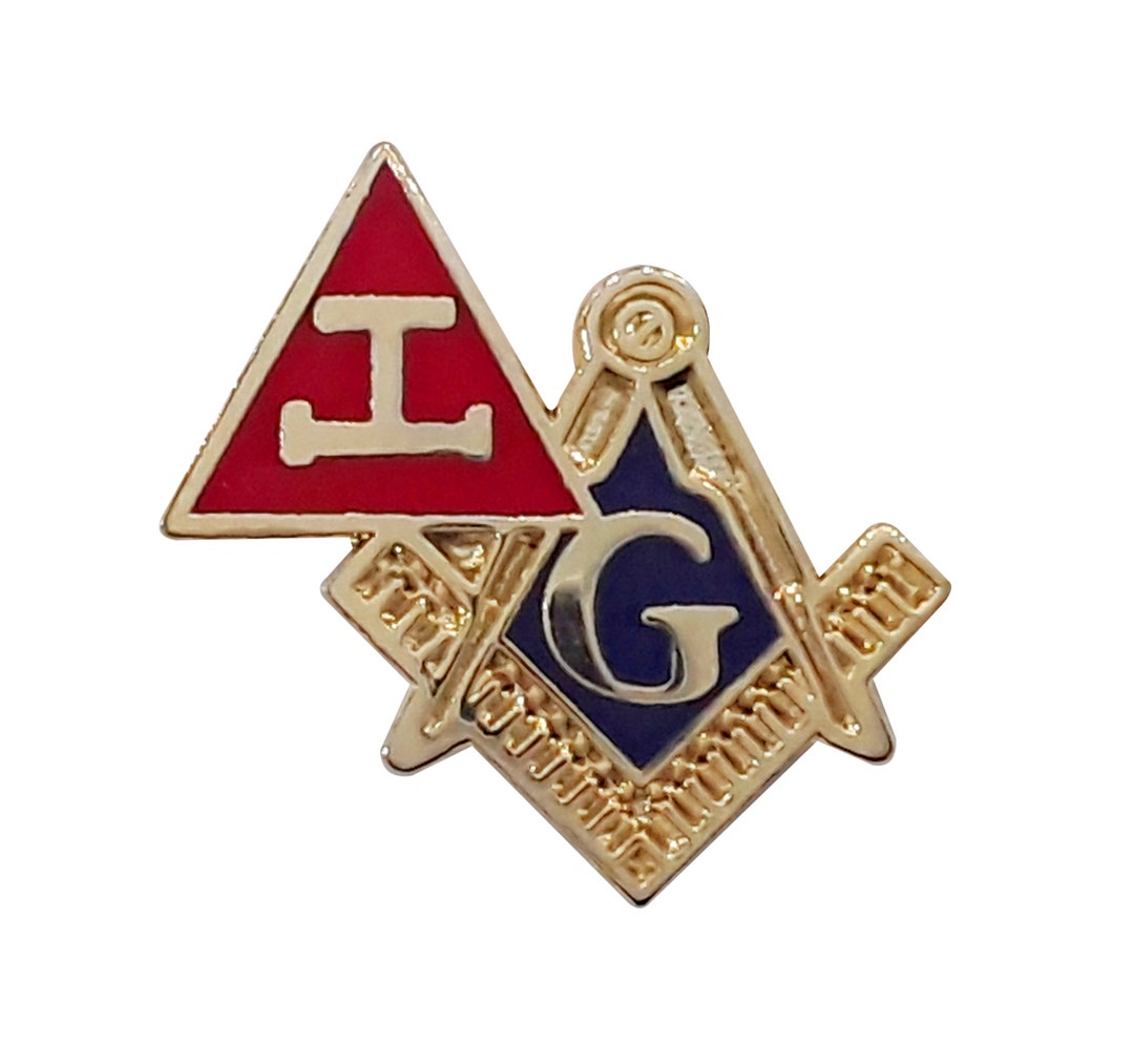 Masonic Lapel Pin: Square & Compasses and Triple Tau - Etsy