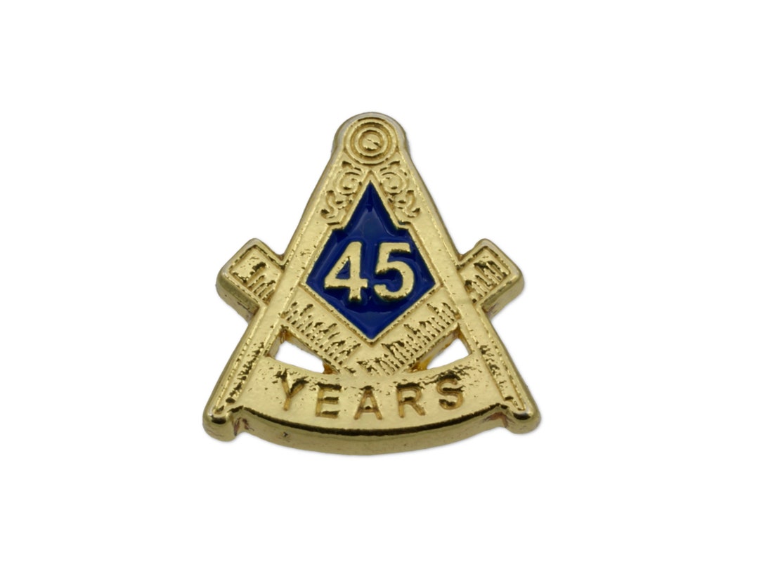 Masonic 45 Year Anniversary in Freemasonry Lapel Pin Enamel LP 151 - Etsy