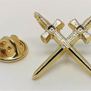 Crossed Swords Masonic Freemasons Lapel Pin Gold Colour LP 104 - Etsy