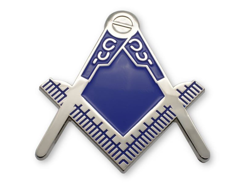 Masonic Car Decal Square and Compasses Silver and Blue - Etsy