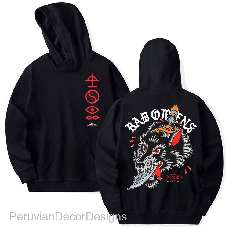 Bad Omens Band Wolf Dagger 2023 Hoodie, A Tour Of The Concrete Jungle Tour 2022 2023