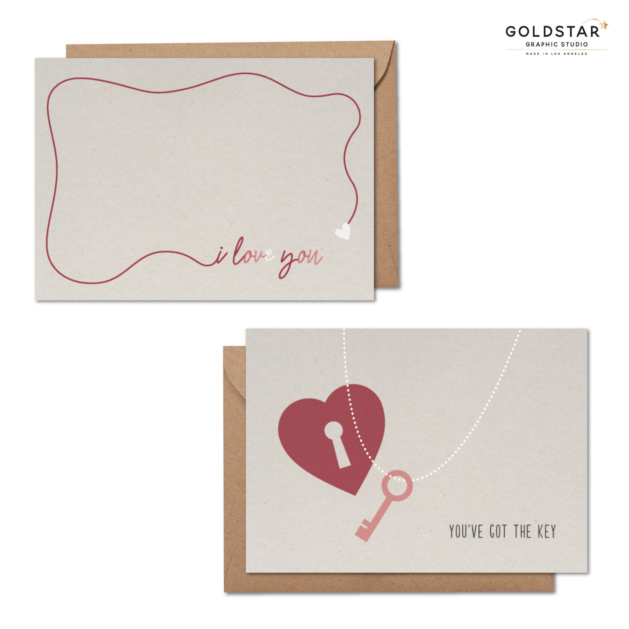 Rustic Modern Valentine's Day Greeting Cards by GSGS 4 - Etsy