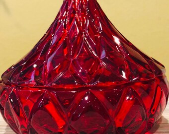 Ruby red candy dish | Etsy