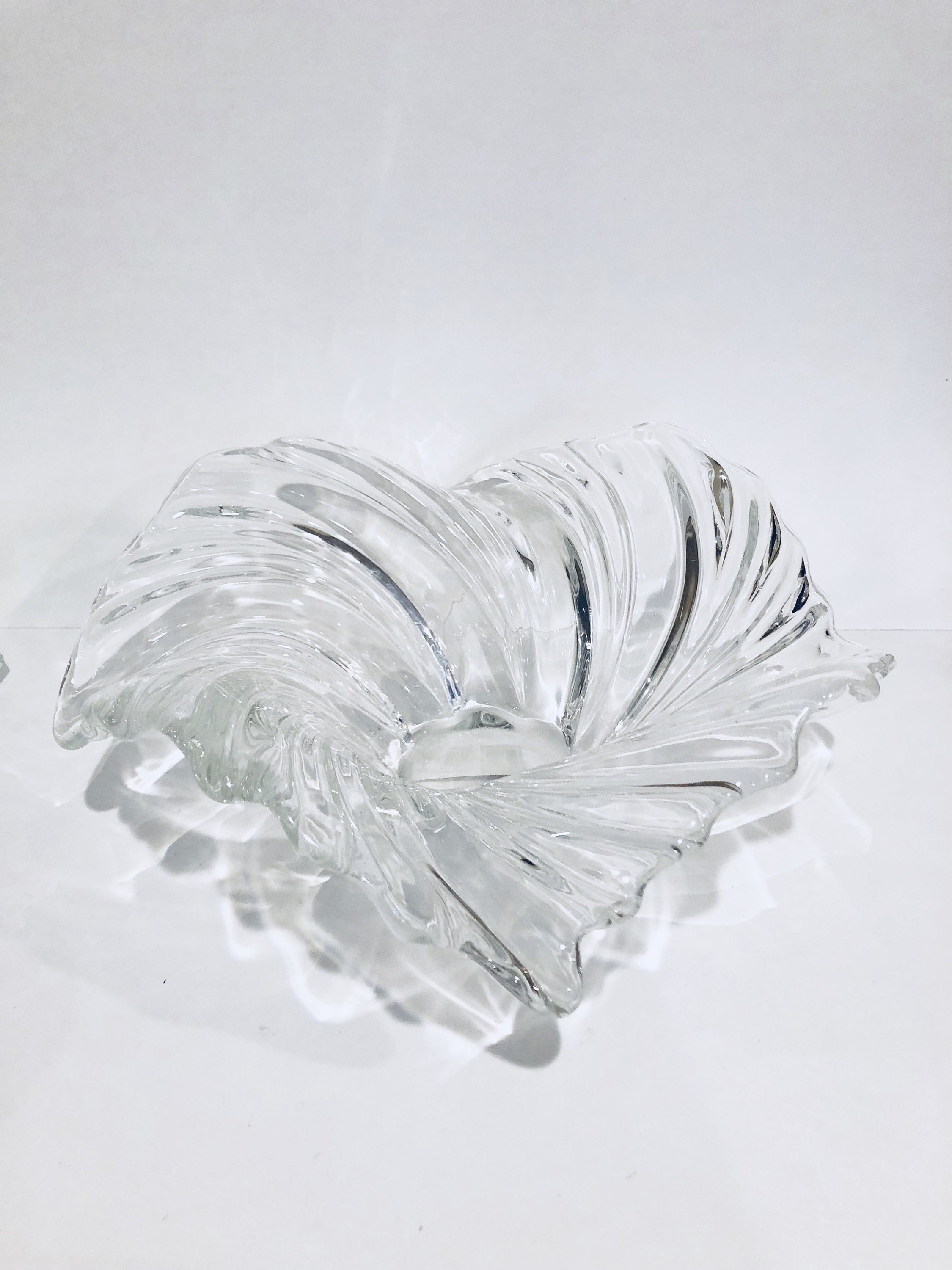 Large 12" Vintage Mikasa Heavy Glass Bowl, Home Decor, Interior Design ...