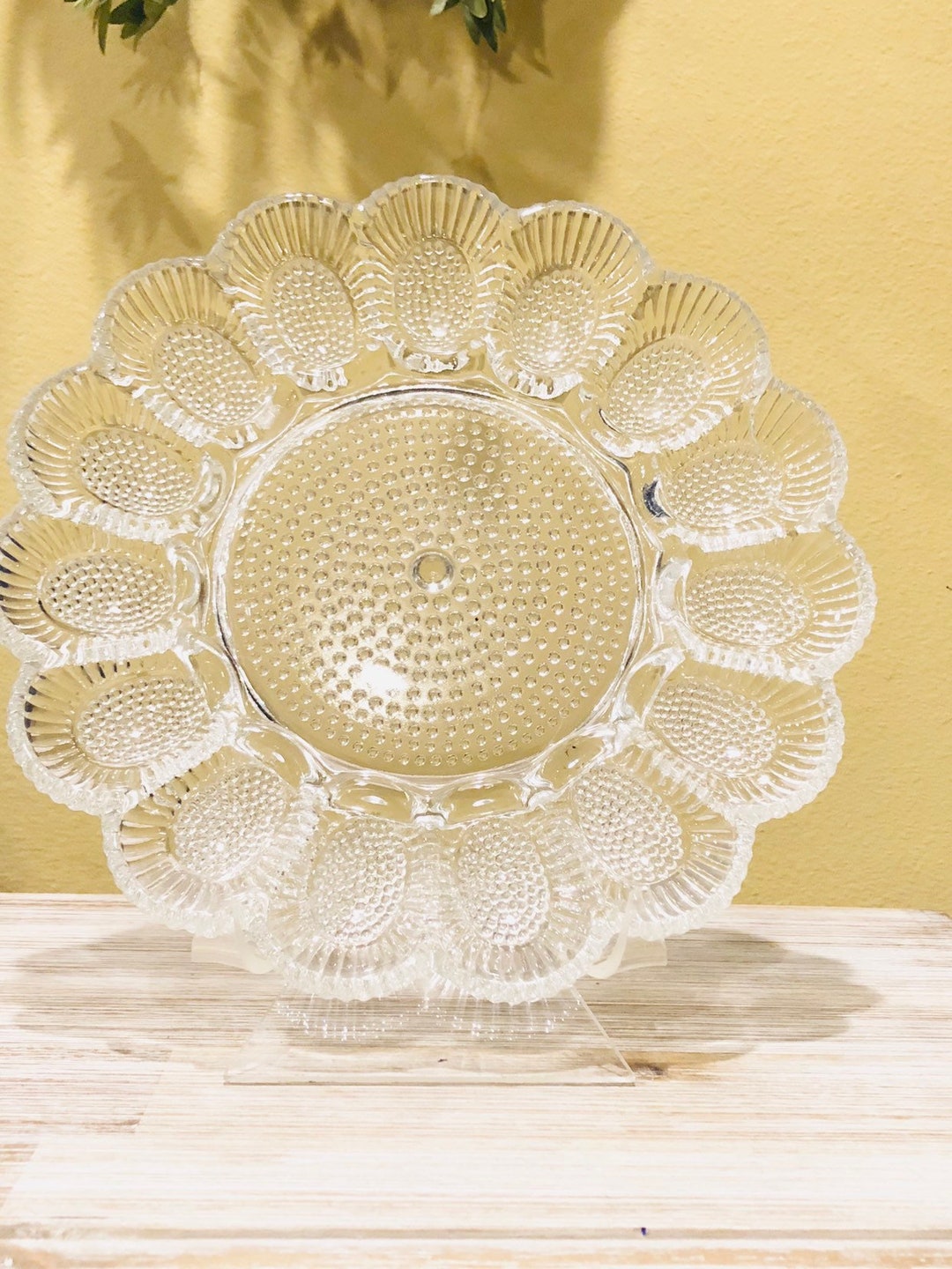 Large Vintage Deviled Egg Plate, Christmas Party, Gift for Her ...