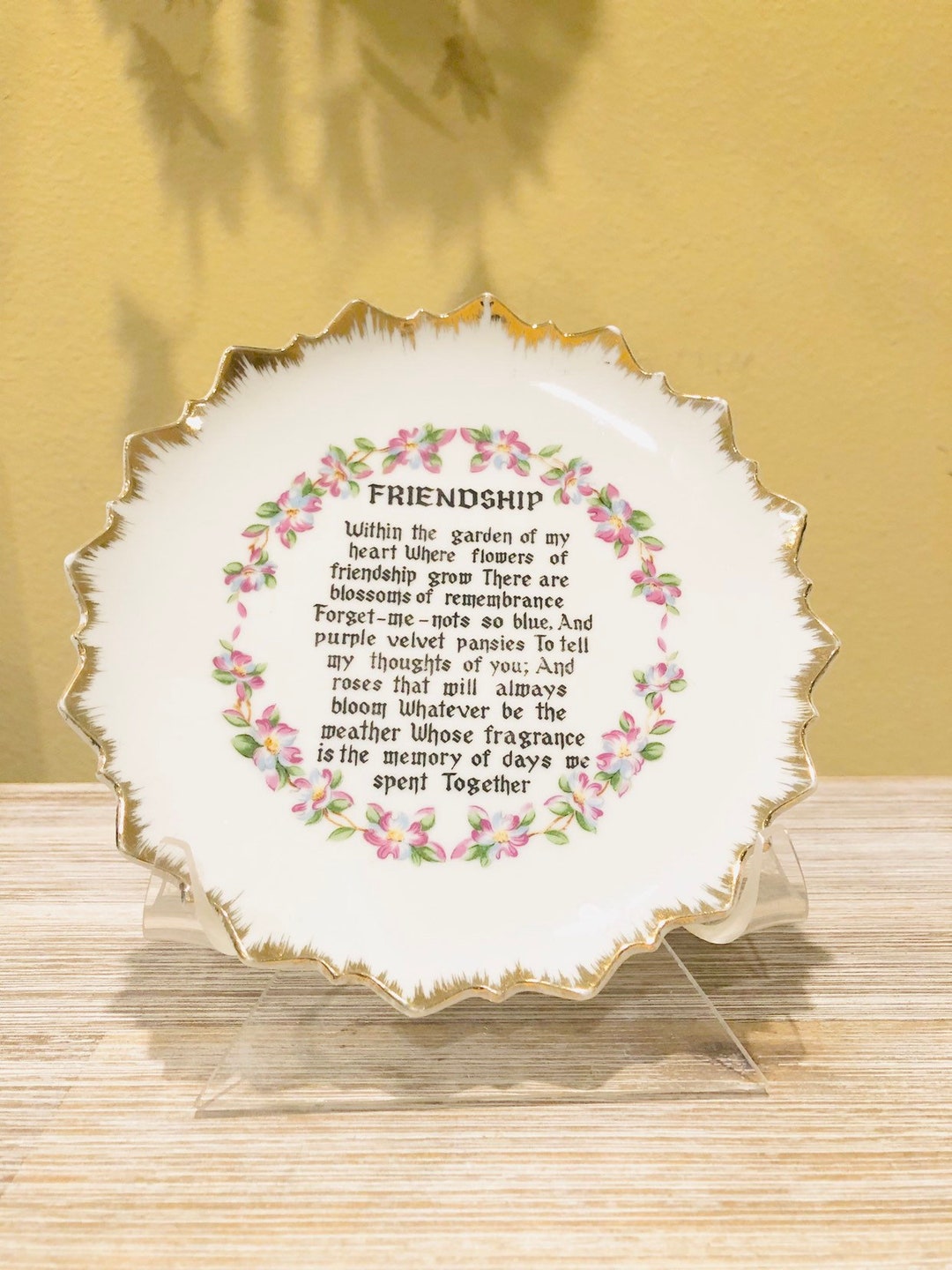 Friendship Plate, Collectibles, Gift for Best Friend, Birthday Gift for ...