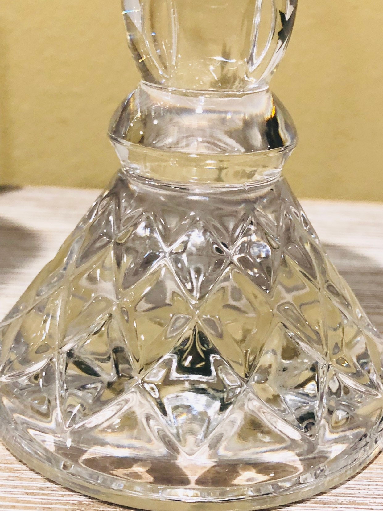 Huge Bohemian Czech Crystal Candlesticks, Home Decor, House Warming ...