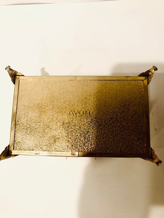 Vintage Avon trinket box and a rose bell, gift for he… - Gem