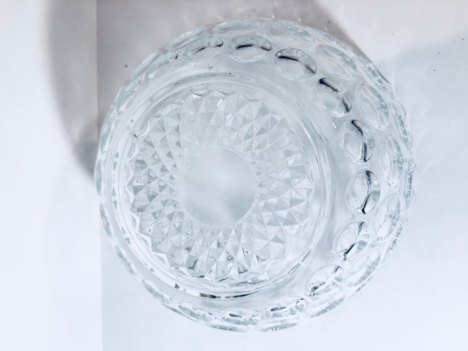 Set of 2 Vintage Anchor Hocking glass bubble pattern bowls, collectible ...