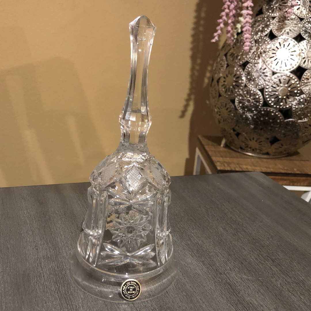 Vintage Hand Cut Lead Crystal Bell Made in Italy, Christmas Gift, Gift ...